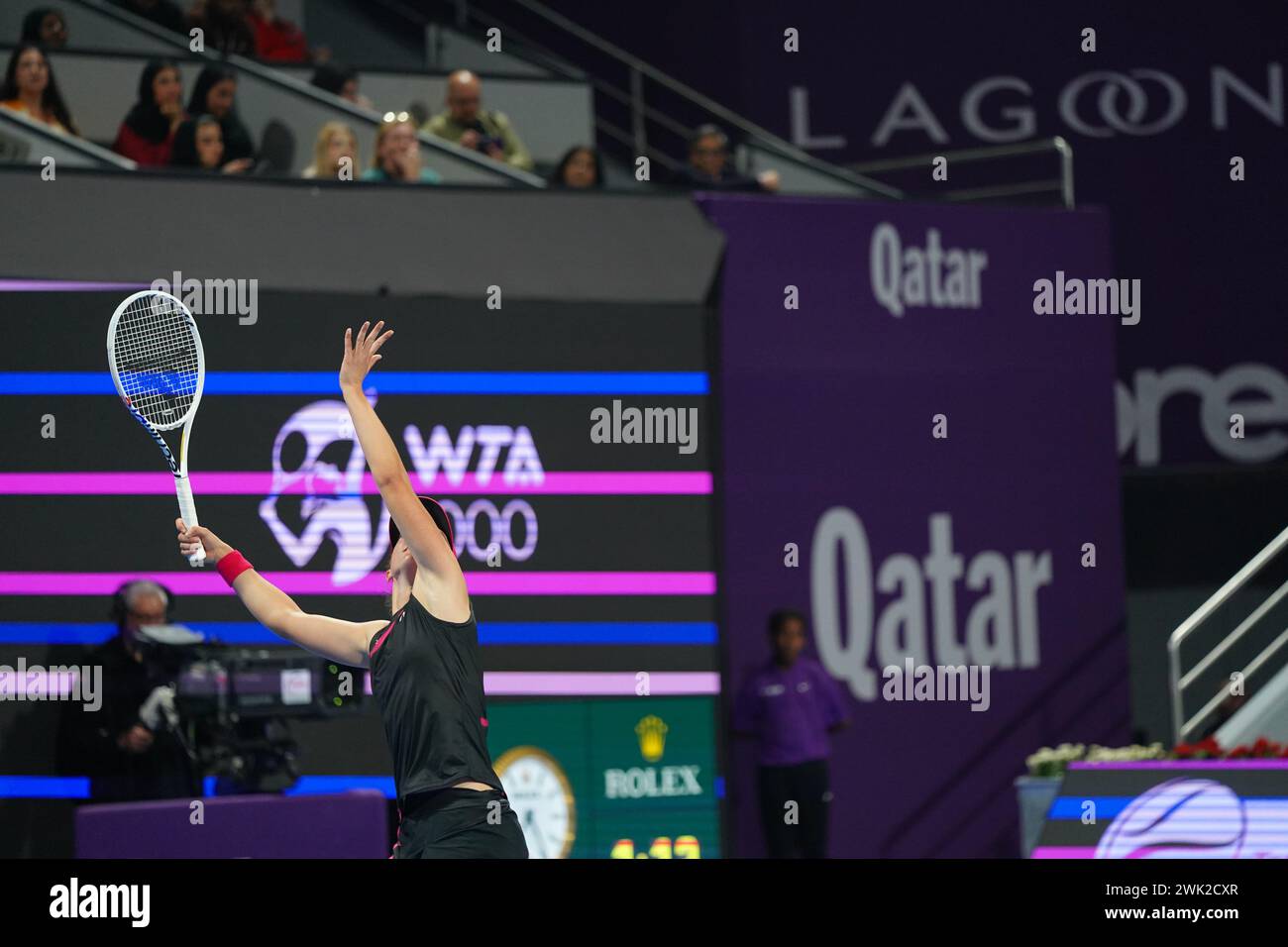 Some moments from the final of the Qatar TotalEnergies Open 2024 played ...