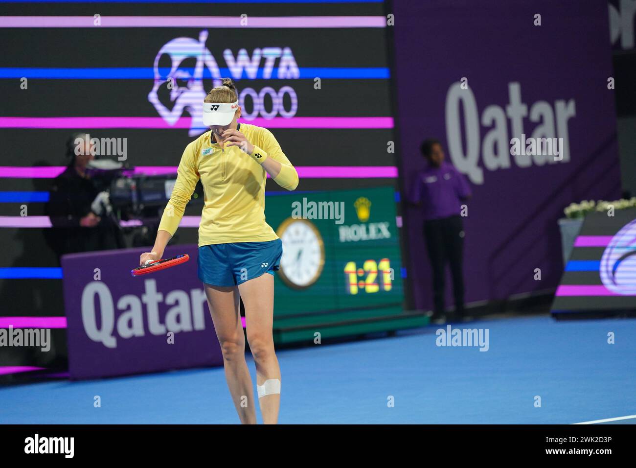 Some moments from the final of the Qatar TotalEnergies Open 2024 played ...