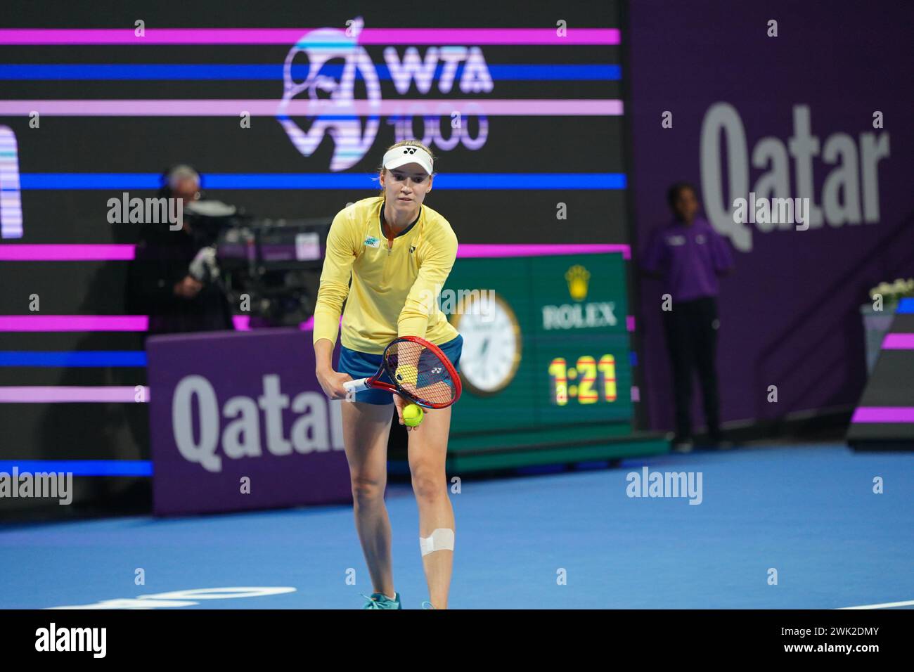 Some moments from the final of the Qatar TotalEnergies Open 2024 played ...