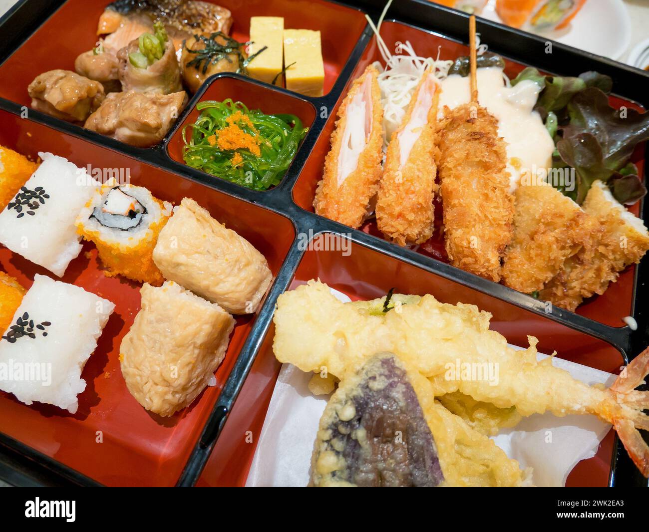 Bento box sushi tempura hi-res stock photography and images - Alamy