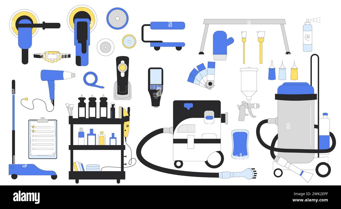 Car detailing tools Stock Vector Images - Alamy