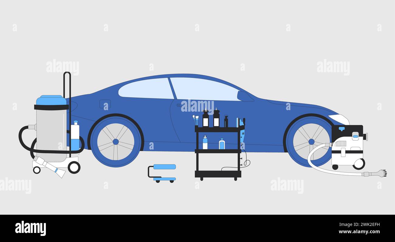 Car detailing. Repair auto polish remove scratch on vehicle and vacuum ...