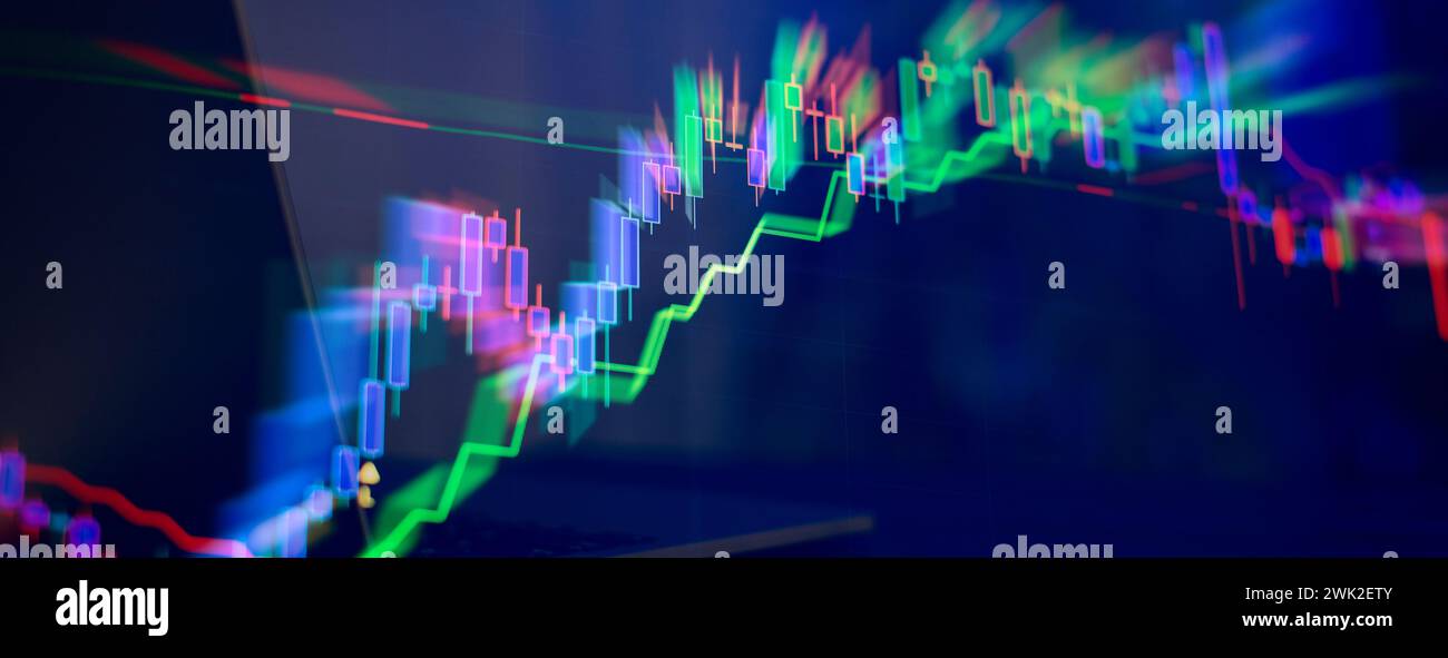 Graph analysis background Stock trading, crypto currency background ...