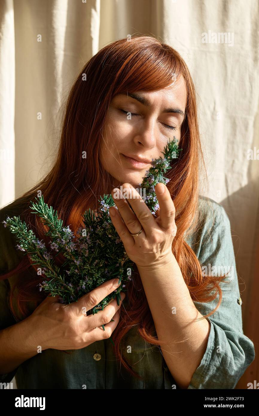 Infusion herb woman hi-res stock photography and images - Alamy