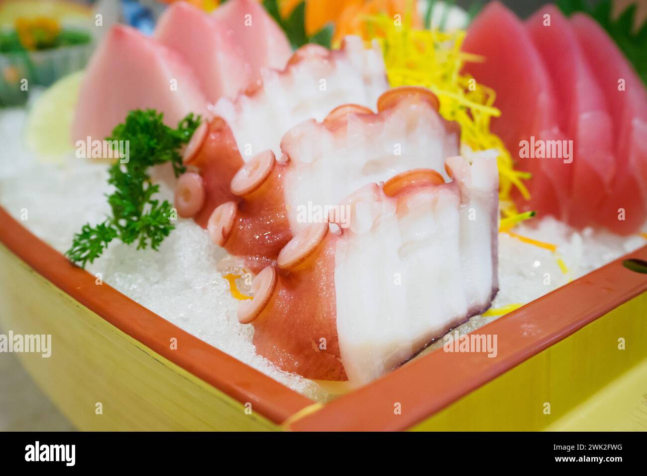 fresh sashimi set on ice Stock Photo - Alamy