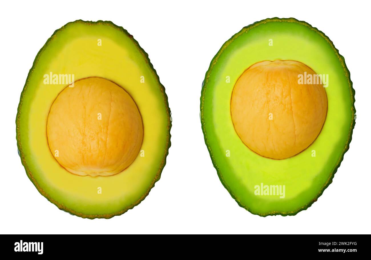 avocado slice isolated on white background Stock Photo - Alamy
