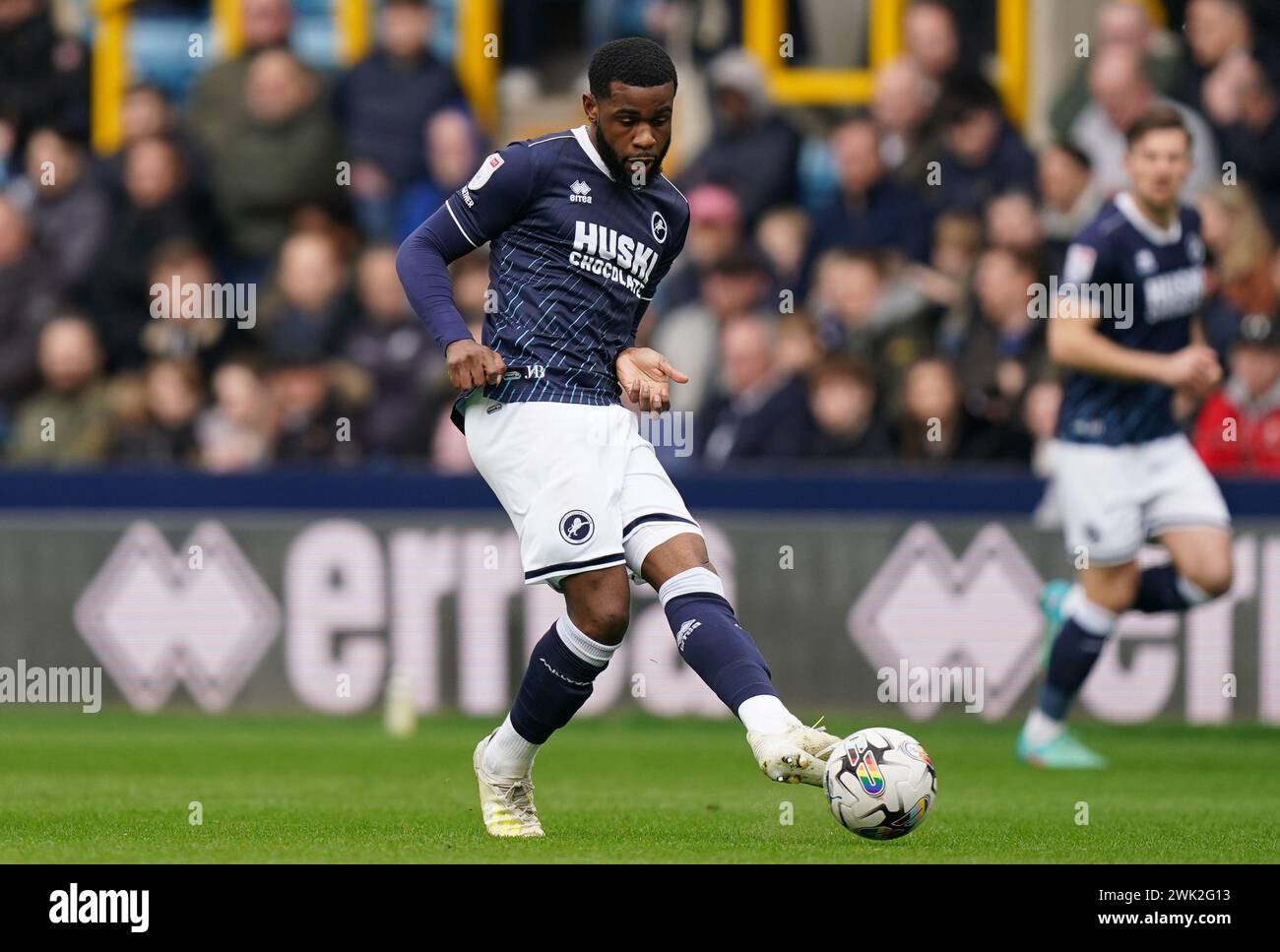 LONDON, ENGLAND - FEBRUARY 17: Japhet Tanganga of Millwall during the ...