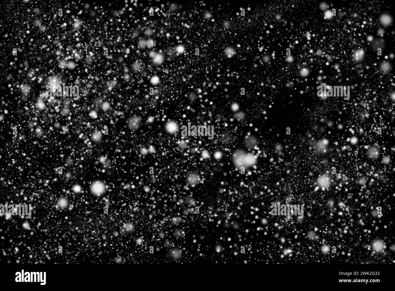 Abstract snowfall on black background Stock Photo - Alamy