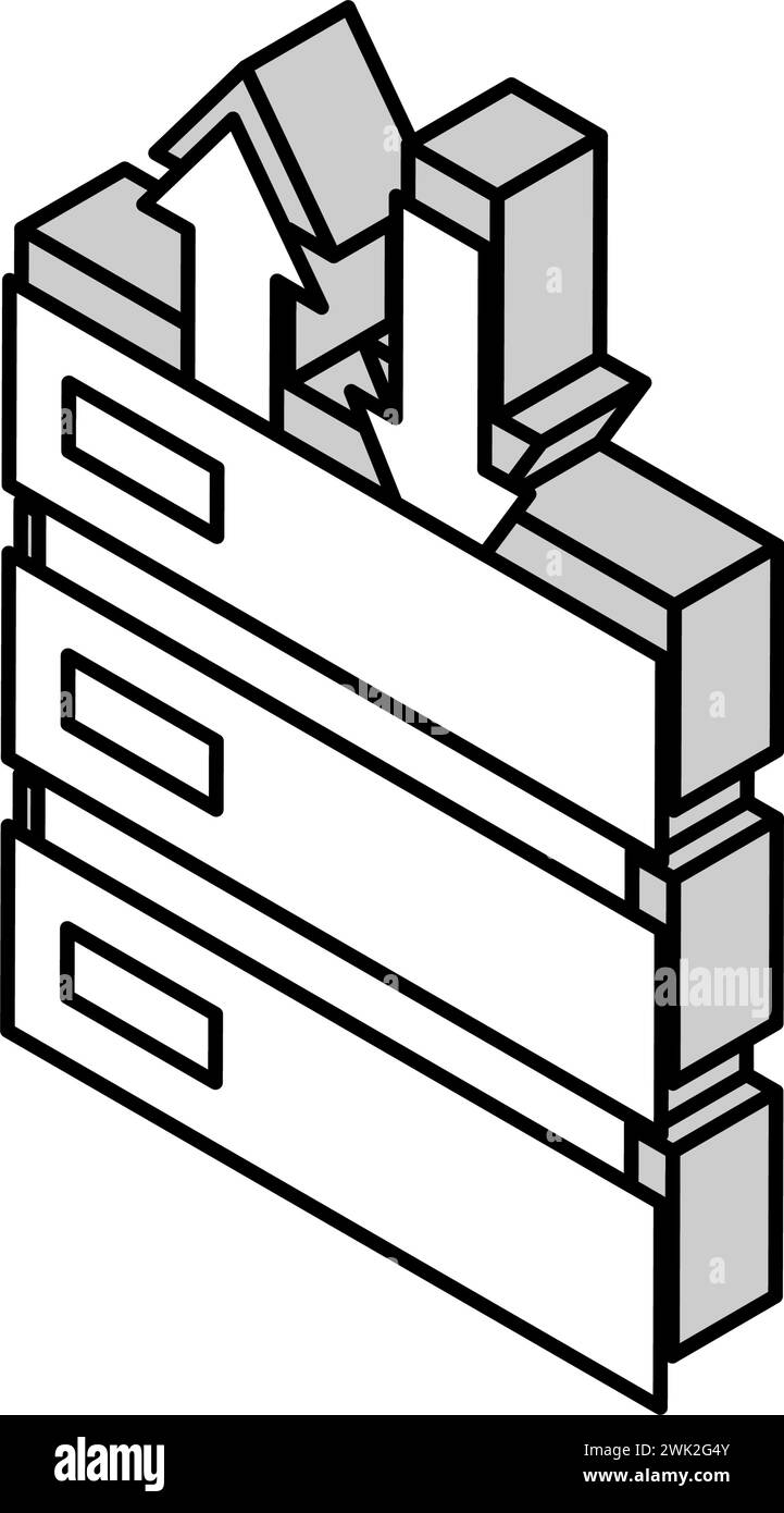 financial report folder isometric icon vector illustration Stock Vector ...