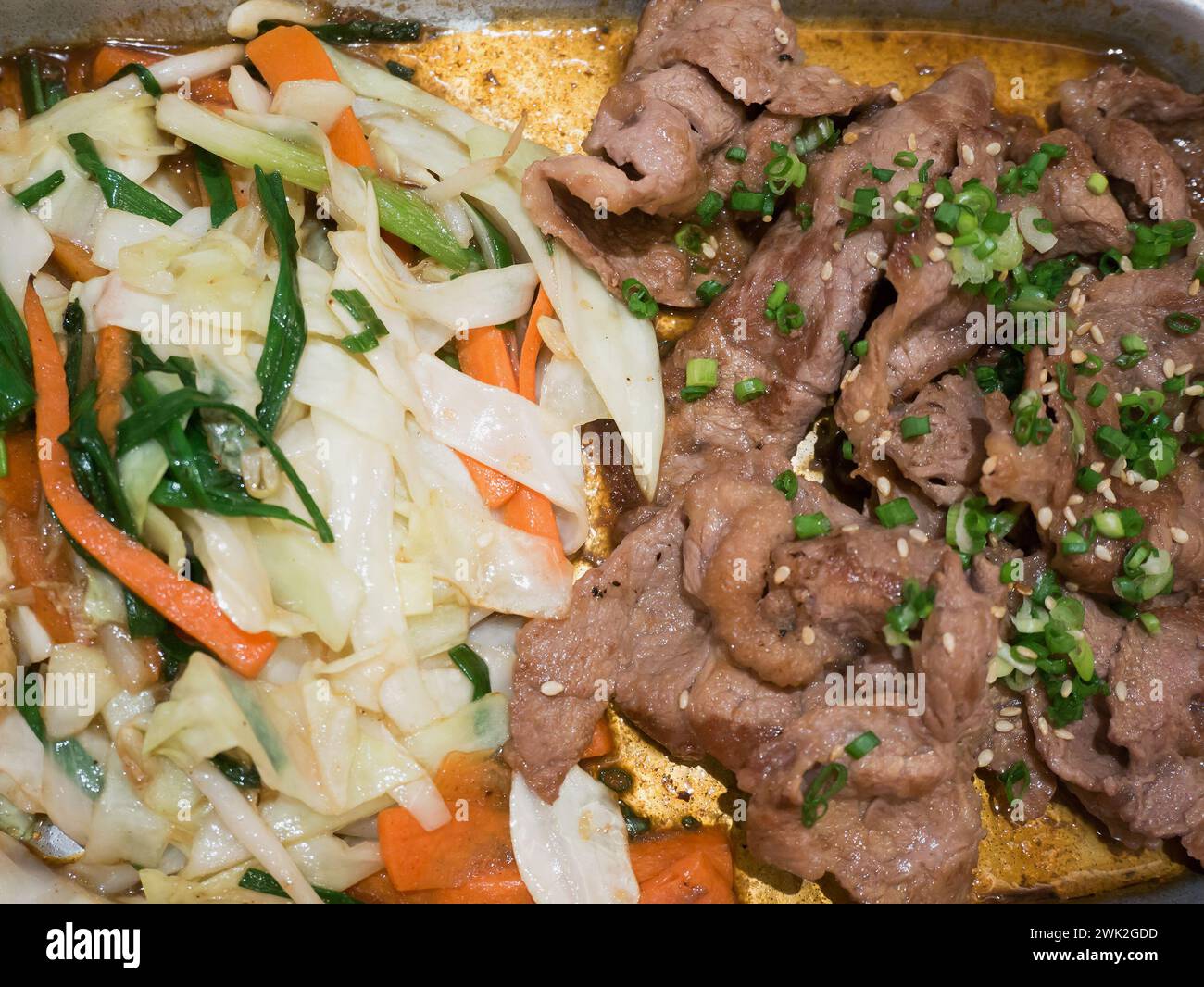 Beef vegetables teppanyaki japanese hi-res stock photography and images ...
