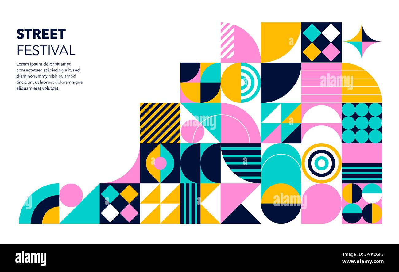 Colorful Abstract Geometric Background Modern Colorful Concept Design