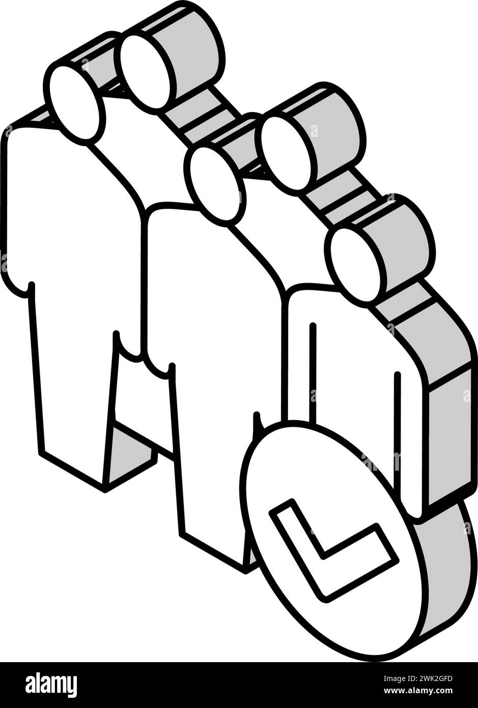 company employees isometric icon vector illustration Stock Vector Image ...