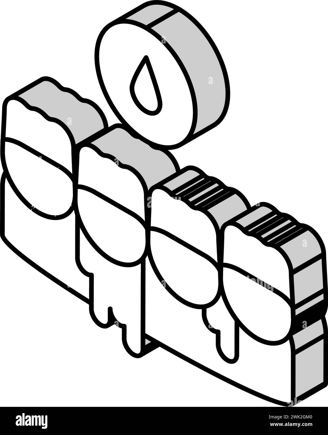 bleeding gums isometric icon vector illustration Stock Vector Image ...