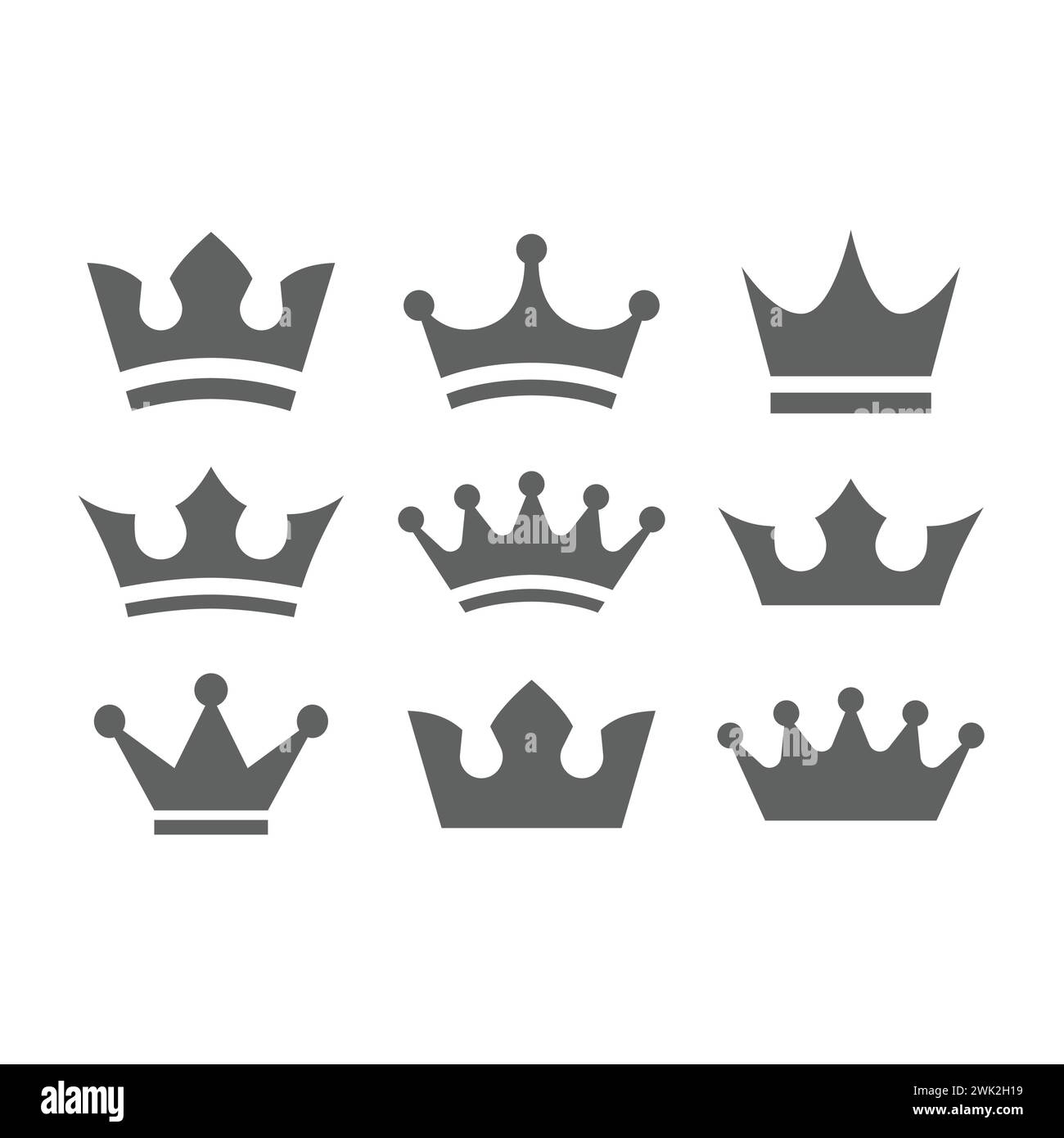 Crowns icon hi-res stock photography and images - Alamy