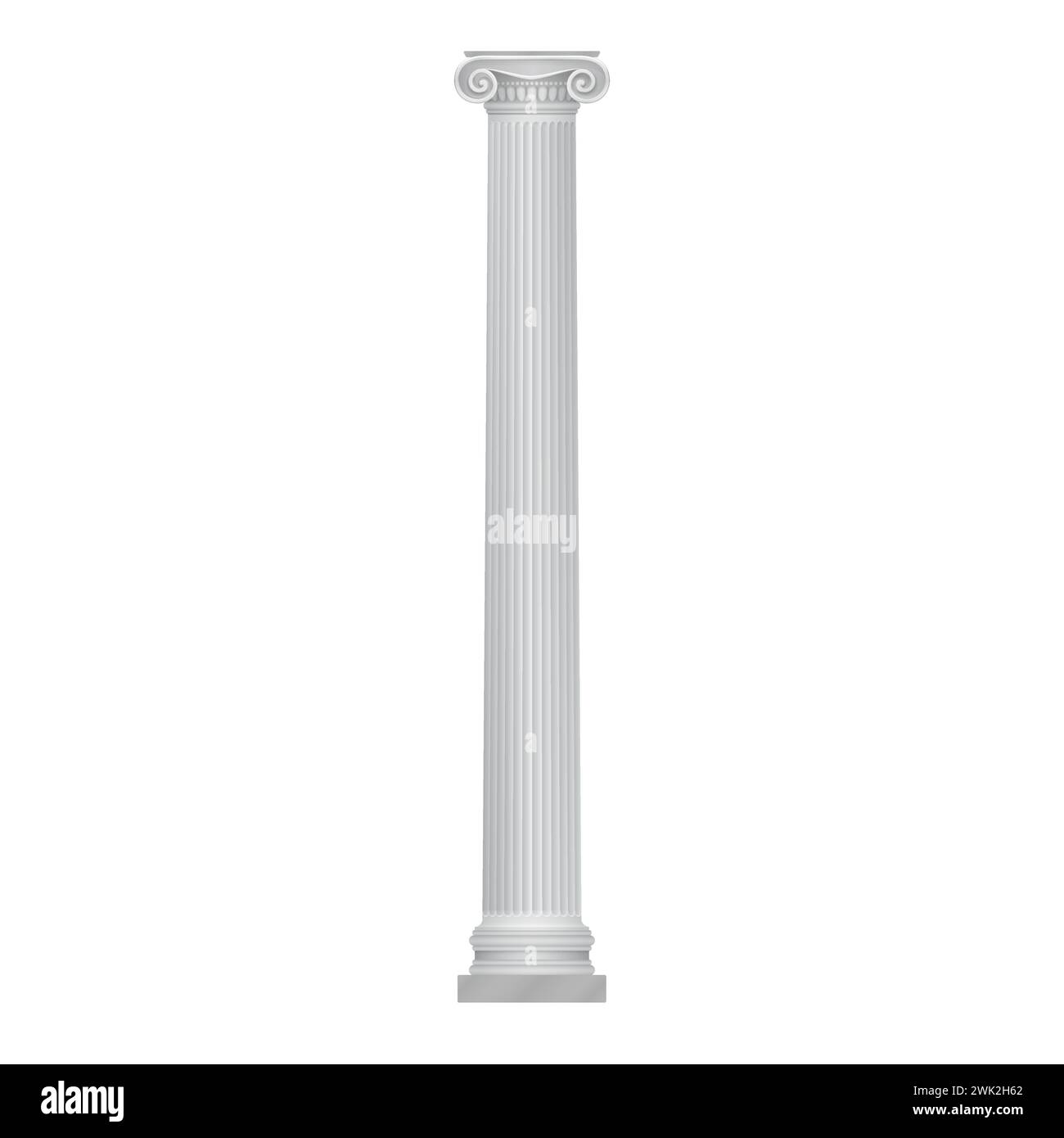 3D white decorative column for Greek or Roman old architecture vector illustration Stock Vector ...
