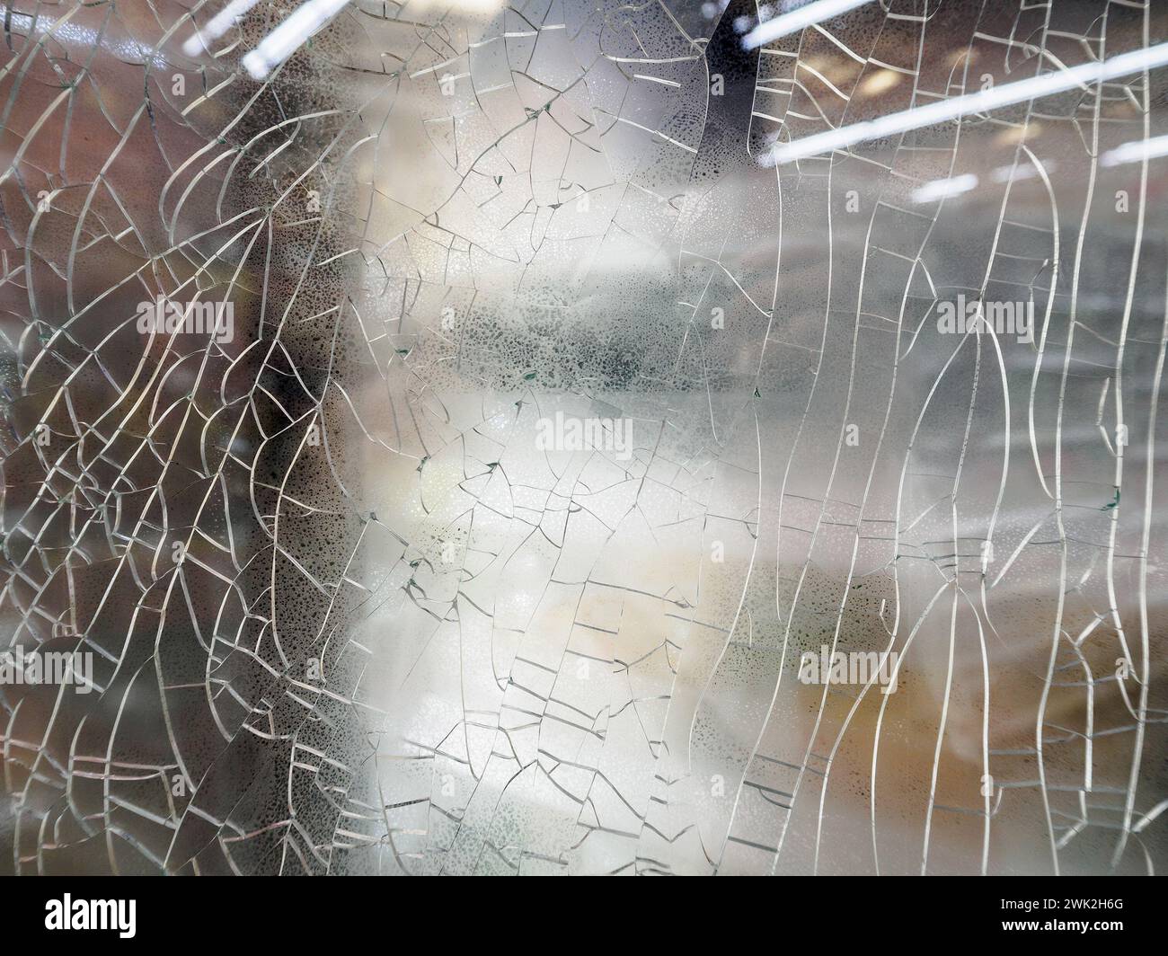 Broken refrigerator glass Stock Photo - Alamy