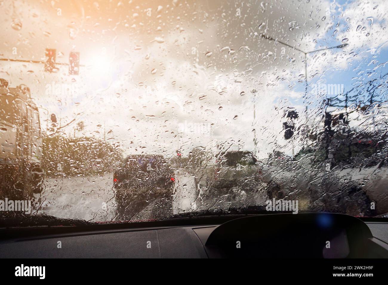 Inside car in dark rain hi-res stock photography and images - Alamy