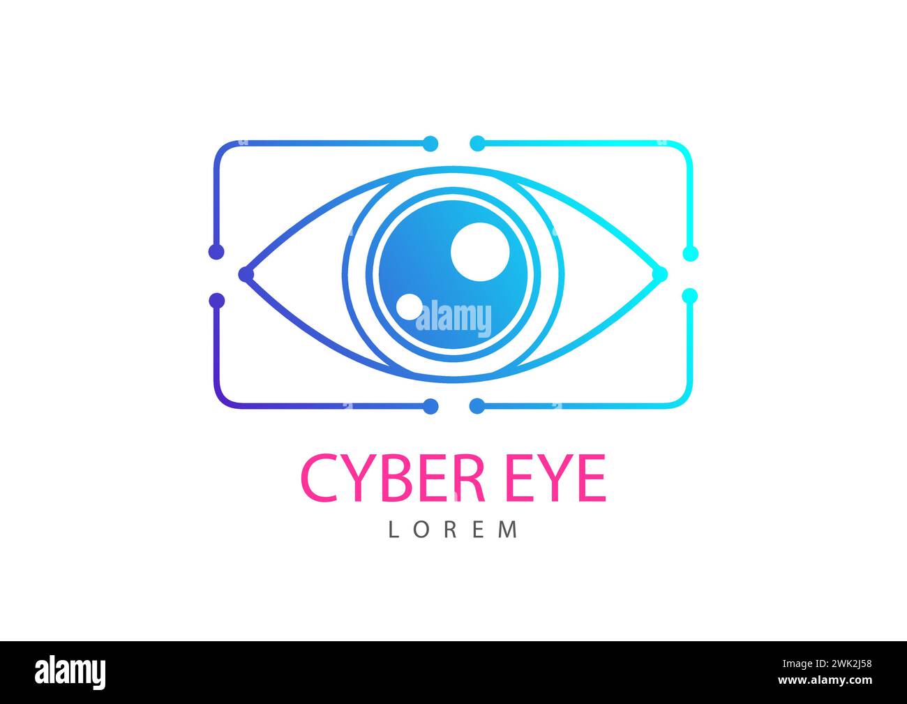Eye Scanner Logo .Cyber eye on a white background .Electronic ...