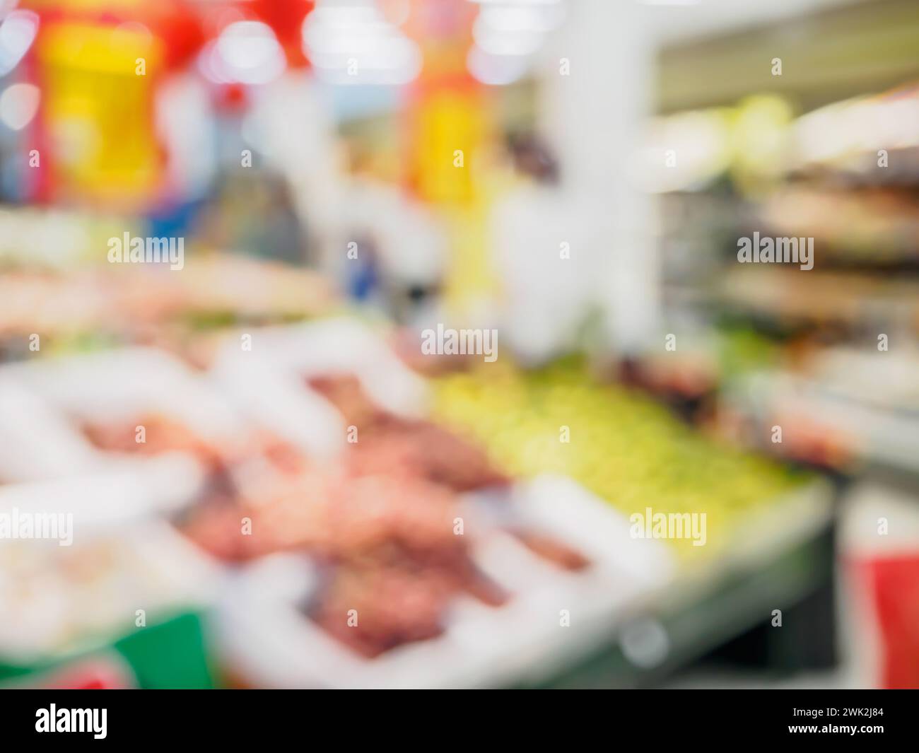 Supermarket, grocery store blur background Stock Photo - Alamy