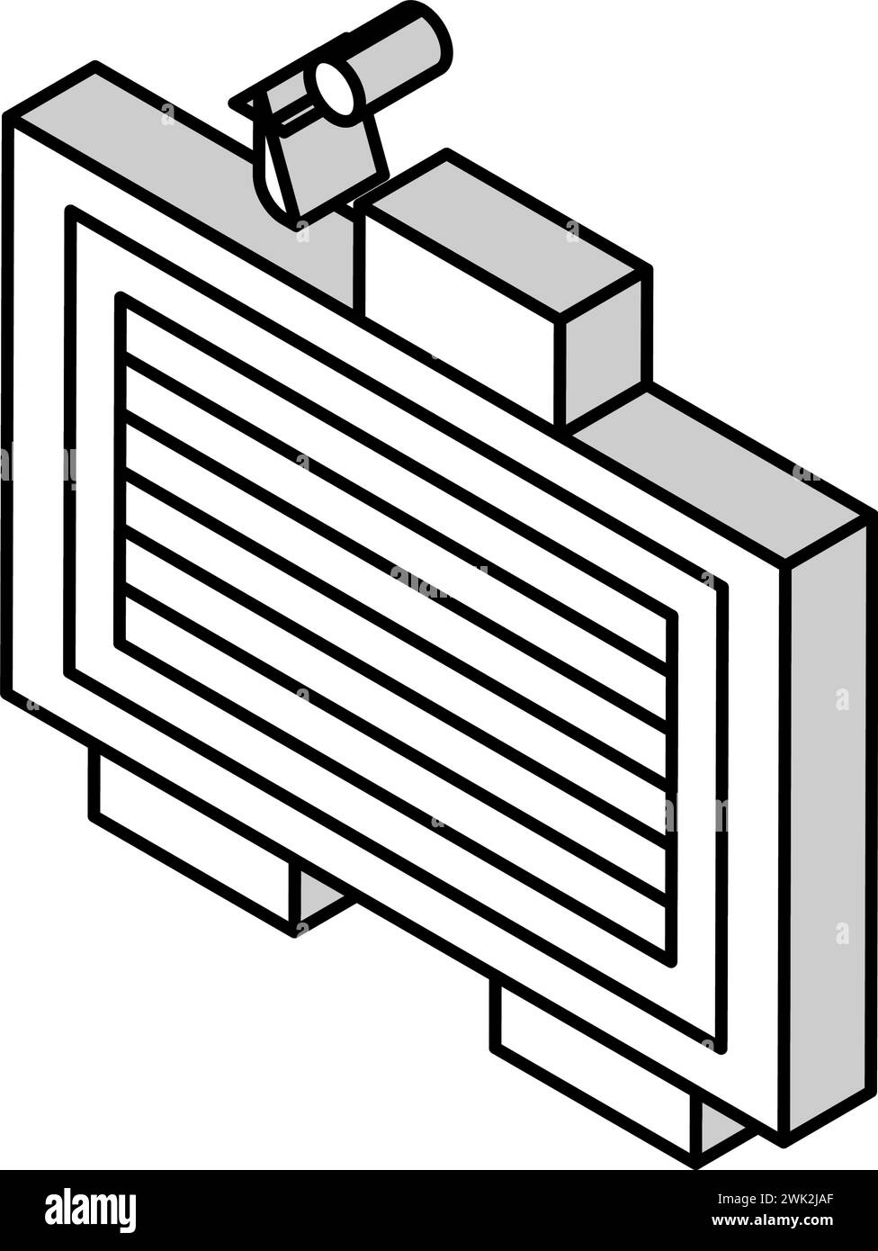plywood factory heater isometric icon vector illustration Stock Vector ...