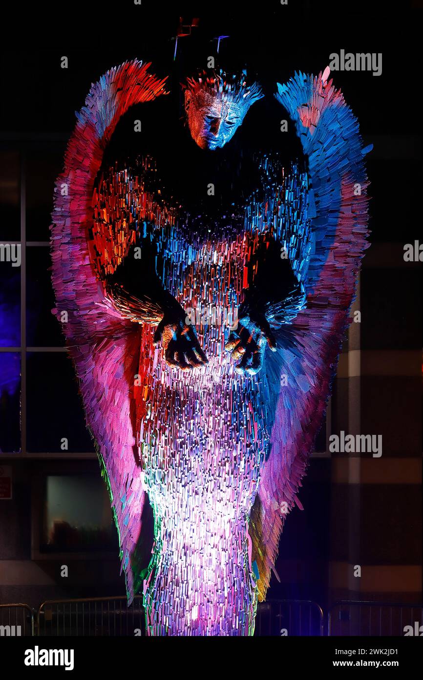 Knife Angel sculpture that's currently touring the UK. Seen here ...