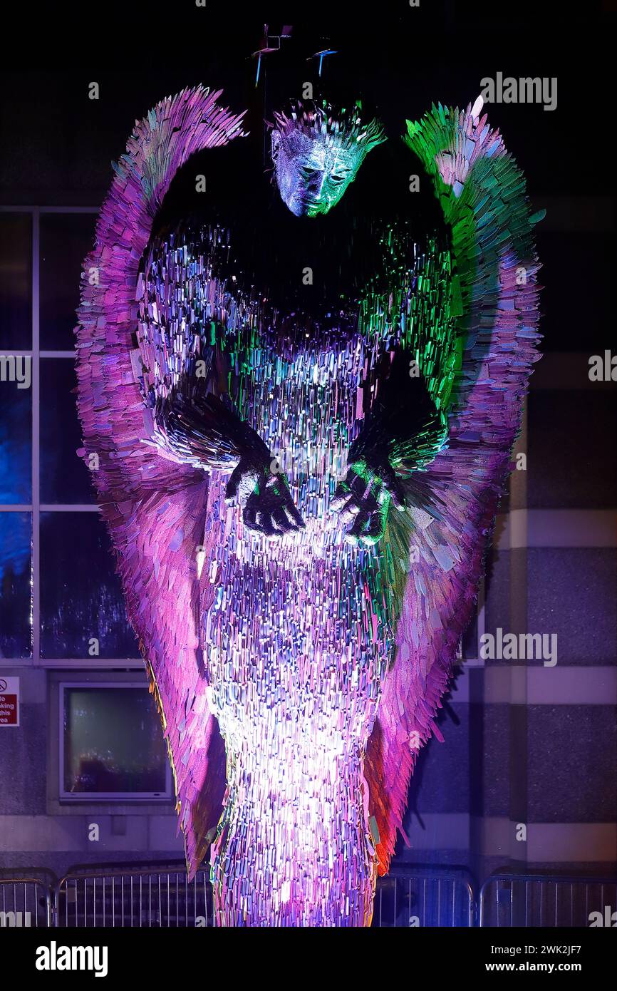 Knife Angel sculpture that's currently touring the UK. Seen here ...