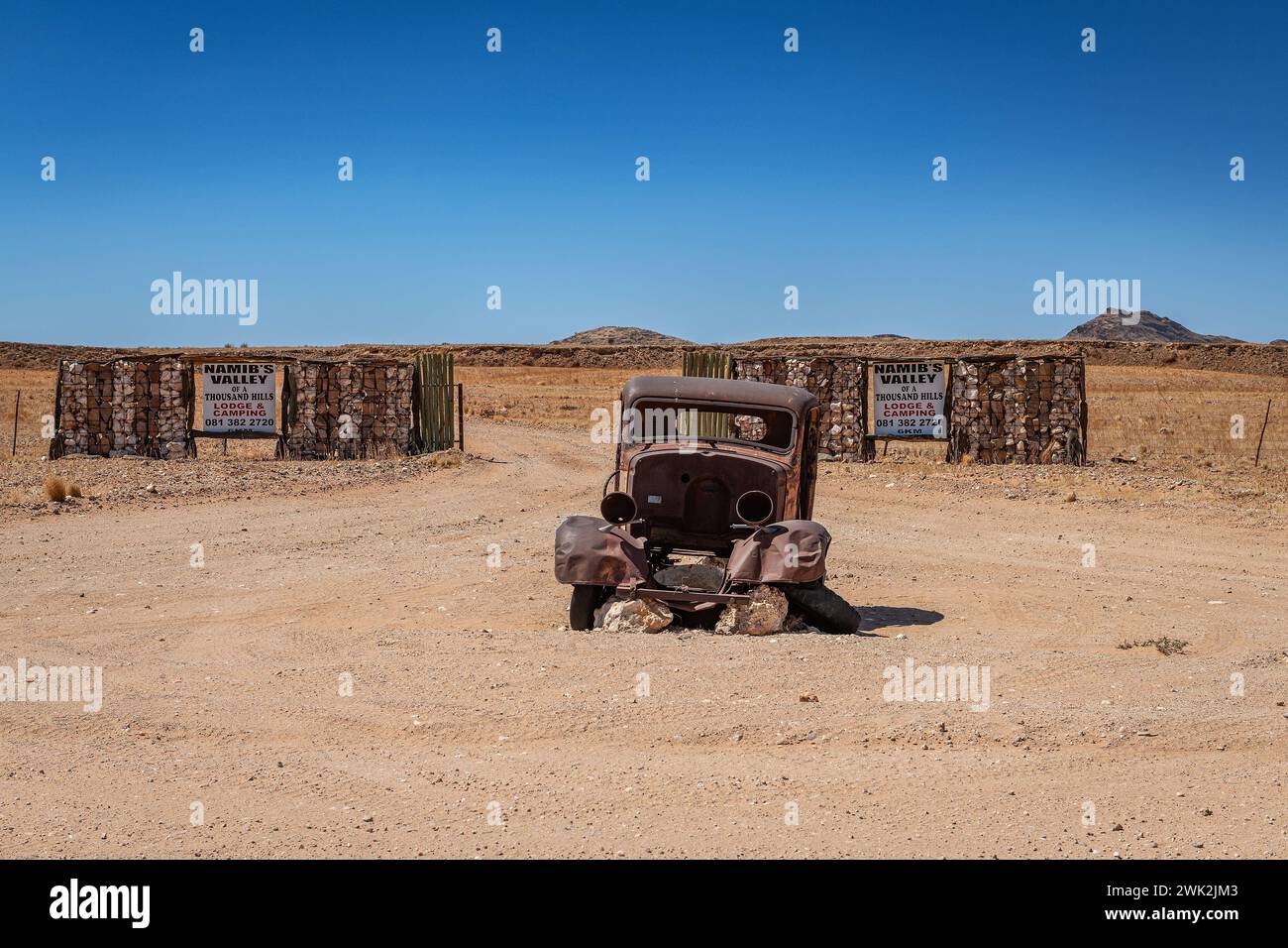 Old car wreck in Namib-Naukluft National Park, Namibia Stock Photo - Alamy