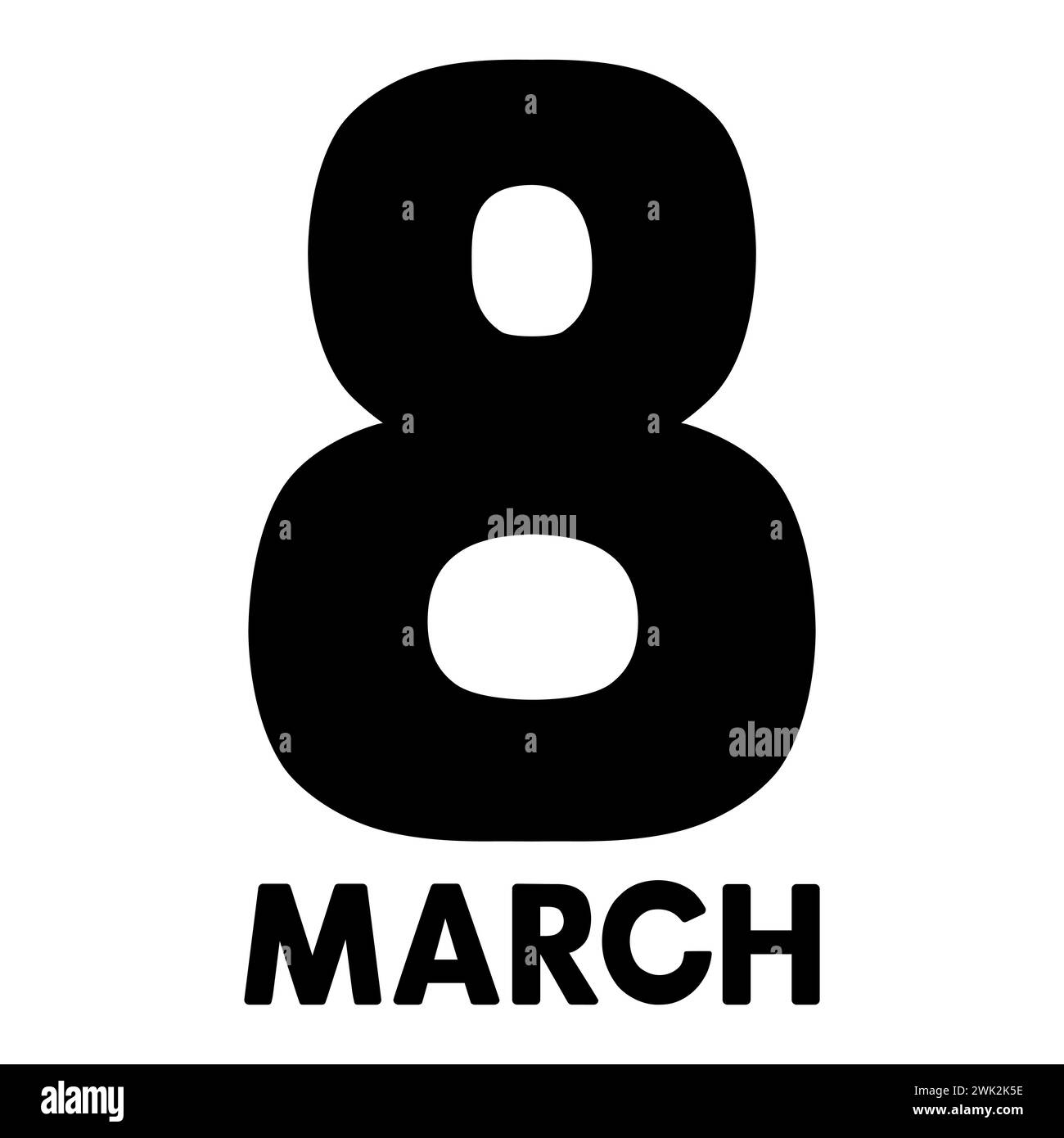 Vector handwriting black text by 8 march. Lettering by women day in ...