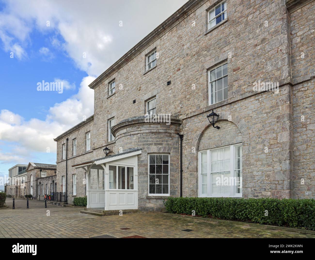 The entrance portch and front elevation of former Admiralty House at ...