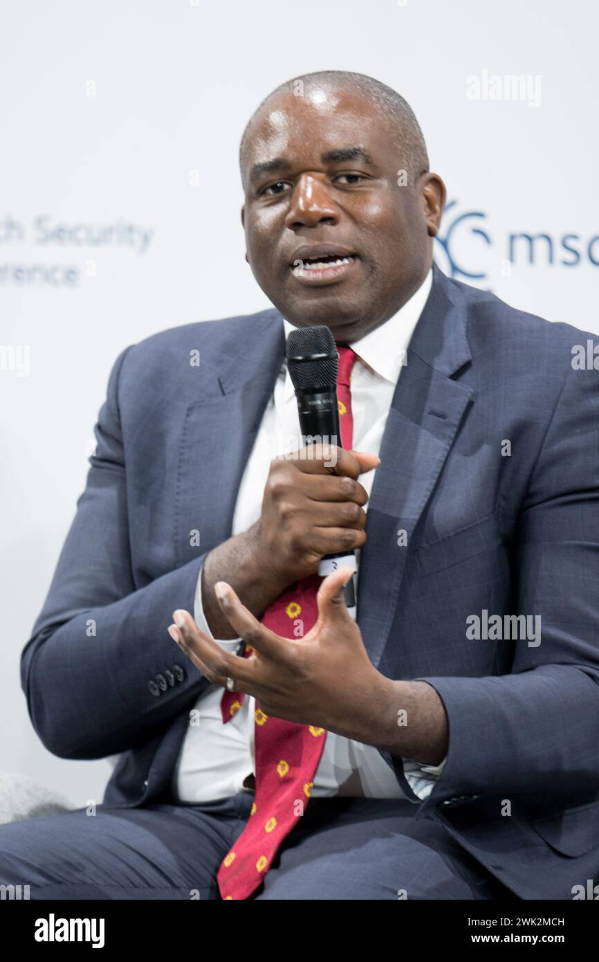 Munich, Germany. 18th Feb, 2024. David Lammy, British politician ...