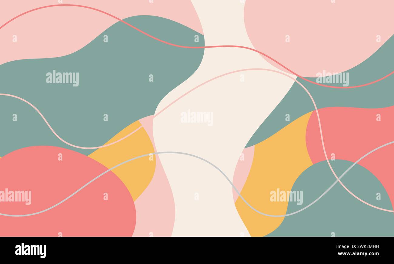 Abstract colorful free form shape geometric background. Flat wallpaper ...