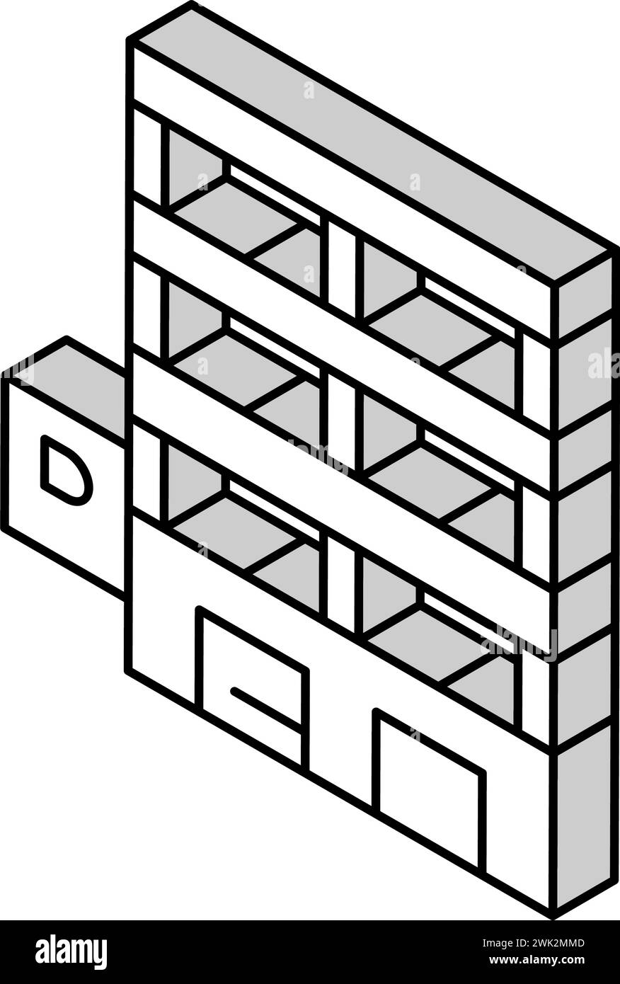 parking building isometric icon vector illustration Stock Vector Image ...