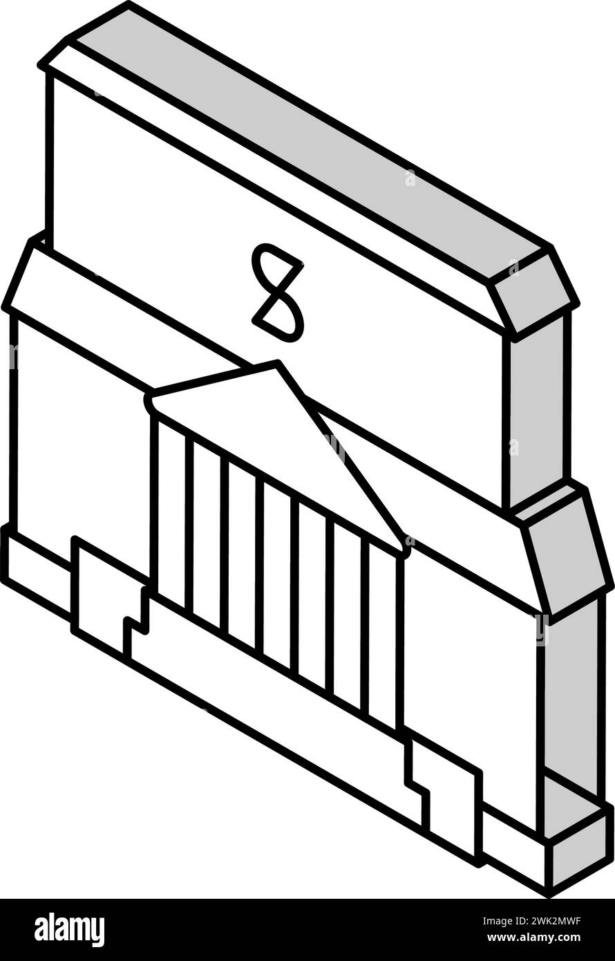 bank financial building isometric icon vector illustration Stock Vector ...