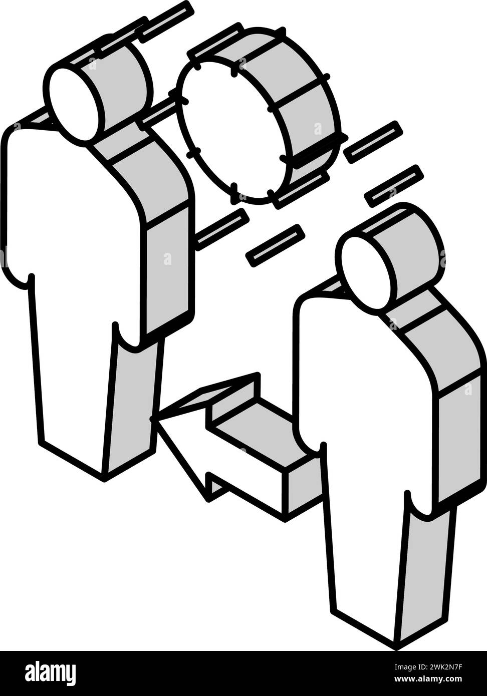 safe distance human isometric icon vector illustration Stock Vector ...