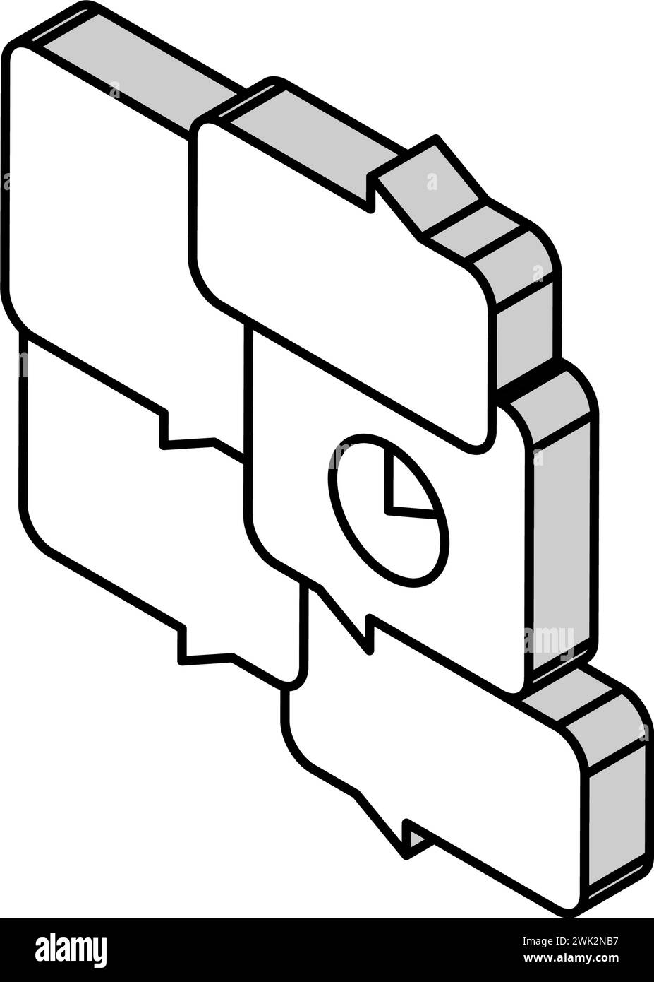 office tasks discussing isometric icon vector illustration Stock Vector ...