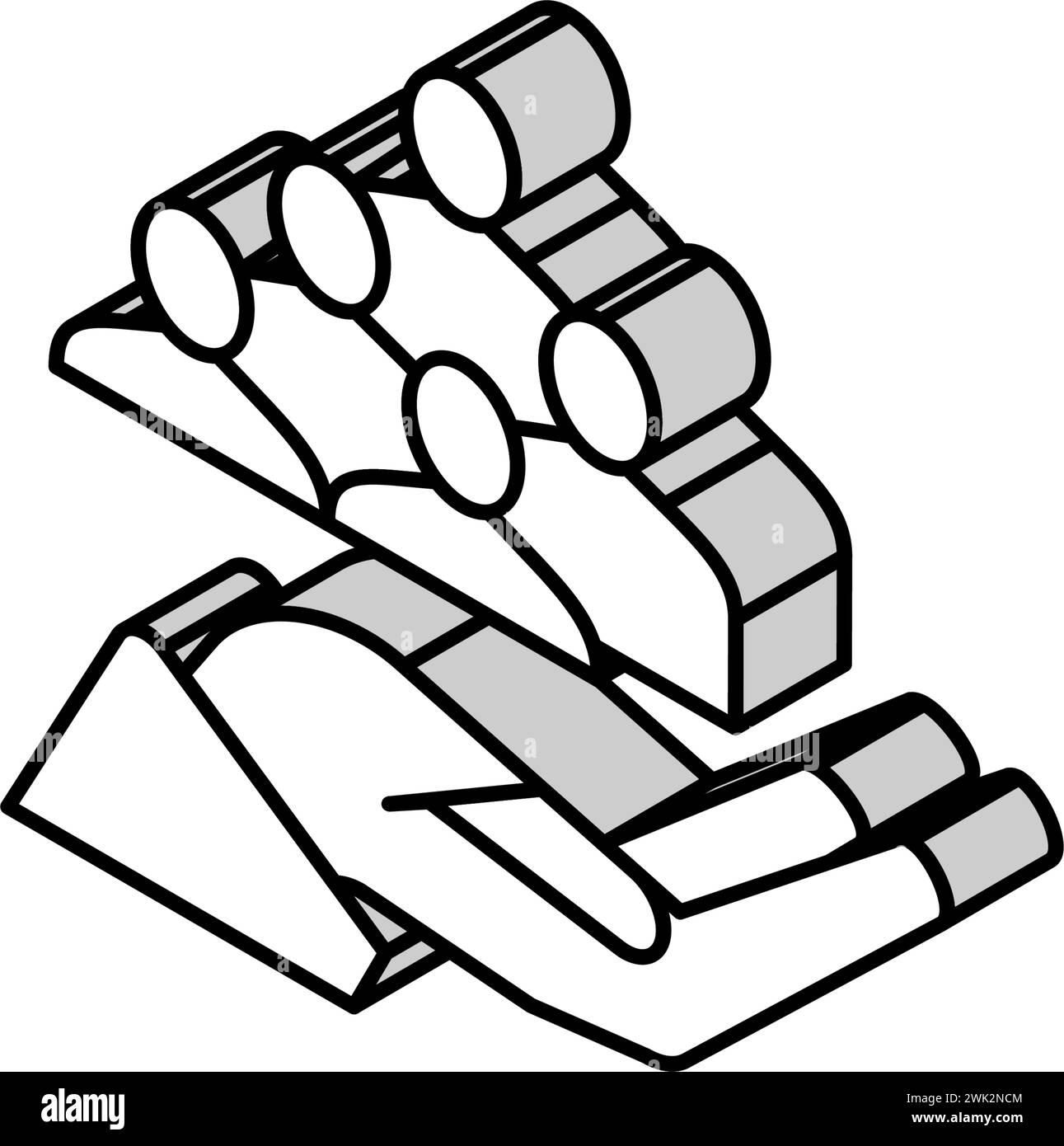 employees on human hand isometric icon vector illustration Stock Vector ...