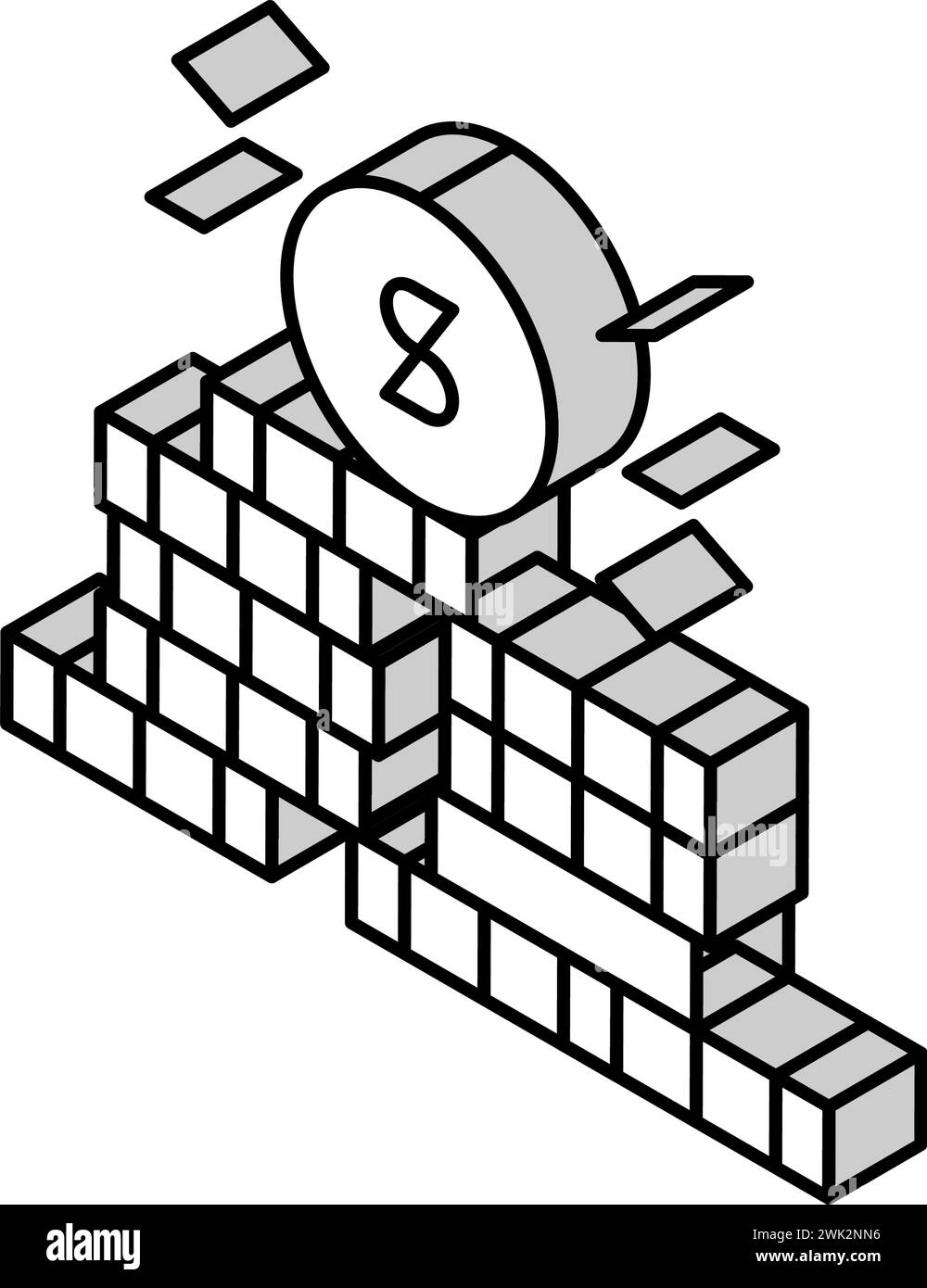 coin pile isometric icon vector illustration Stock Vector Image & Art ...