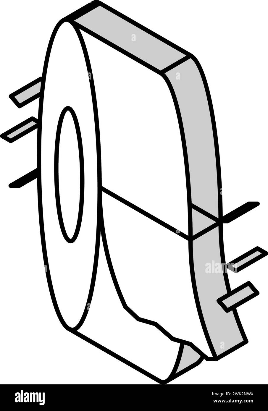 insulation roll isometric icon vector illustration Stock Vector Image & Art - Alamy