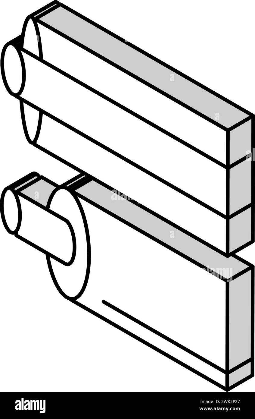 insulation material roll isometric icon vector illustration Stock Vector Image & Art - Alamy