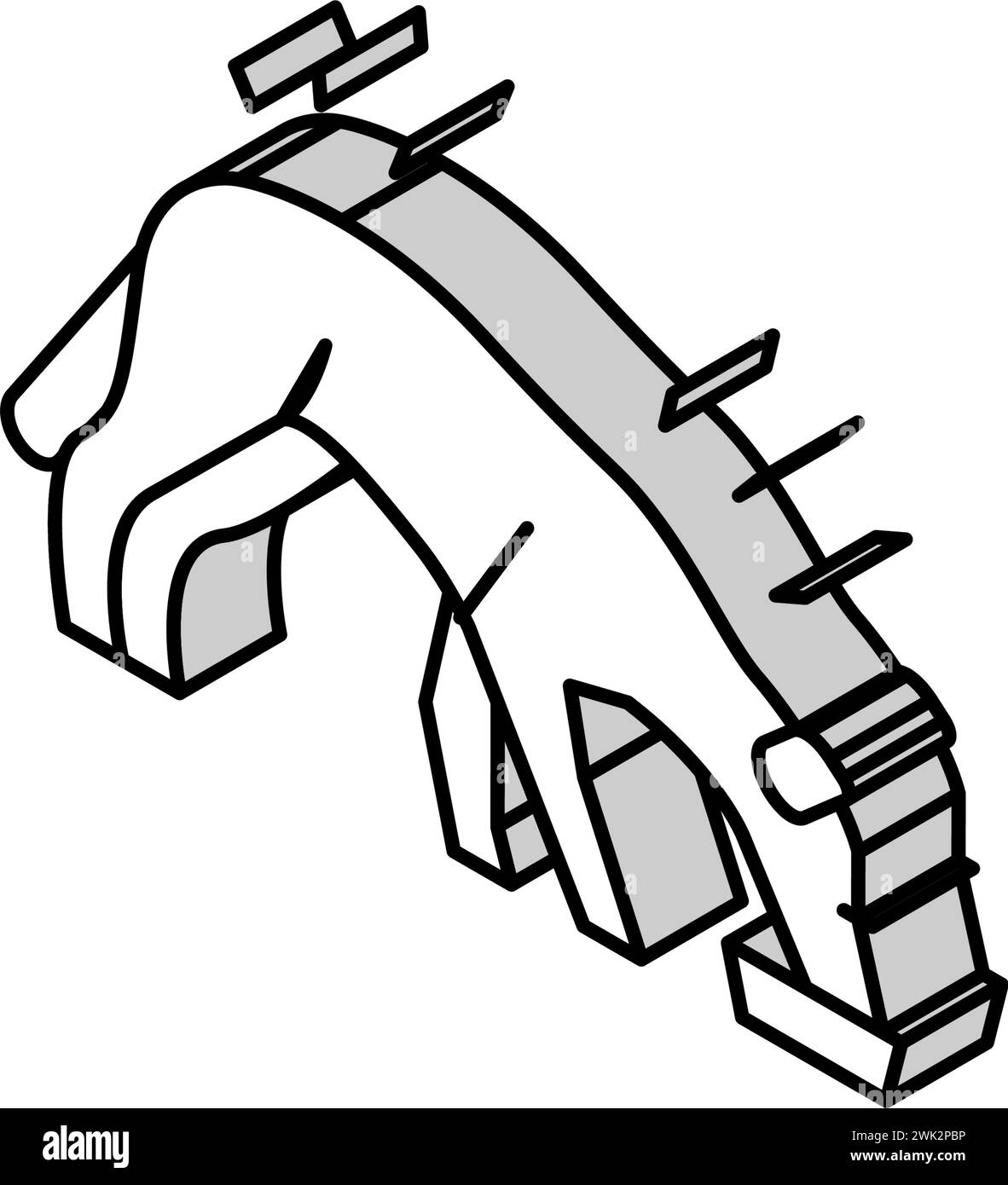 dog eating food isometric icon vector illustration Stock Vector Image ...