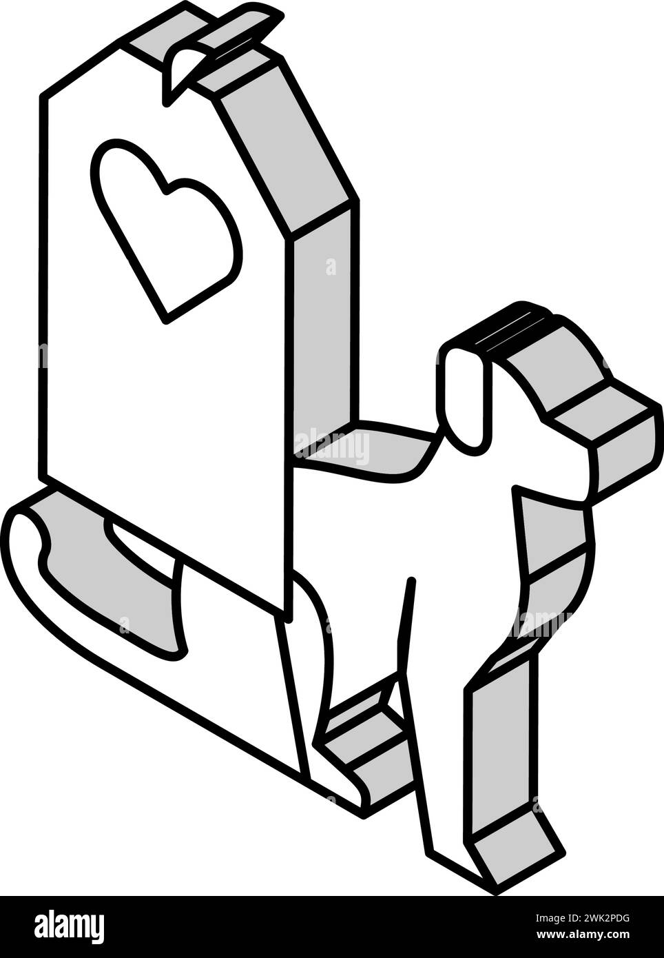 dog love label isometric icon vector illustration Stock Vector Image ...