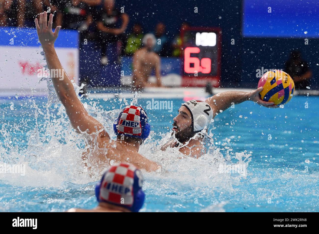 Doha, Qat. 17th Feb, 2024. di FULVIO Francesco during the match Italy ...