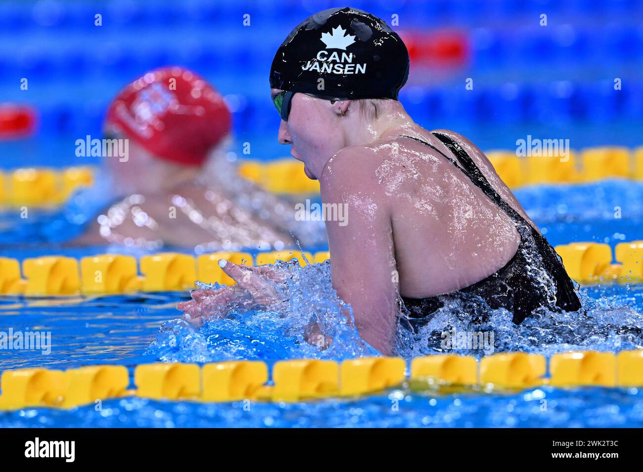Doha, Qat. 18th Feb, 2024. Ella Jansen from Canada at World Aquatics ...