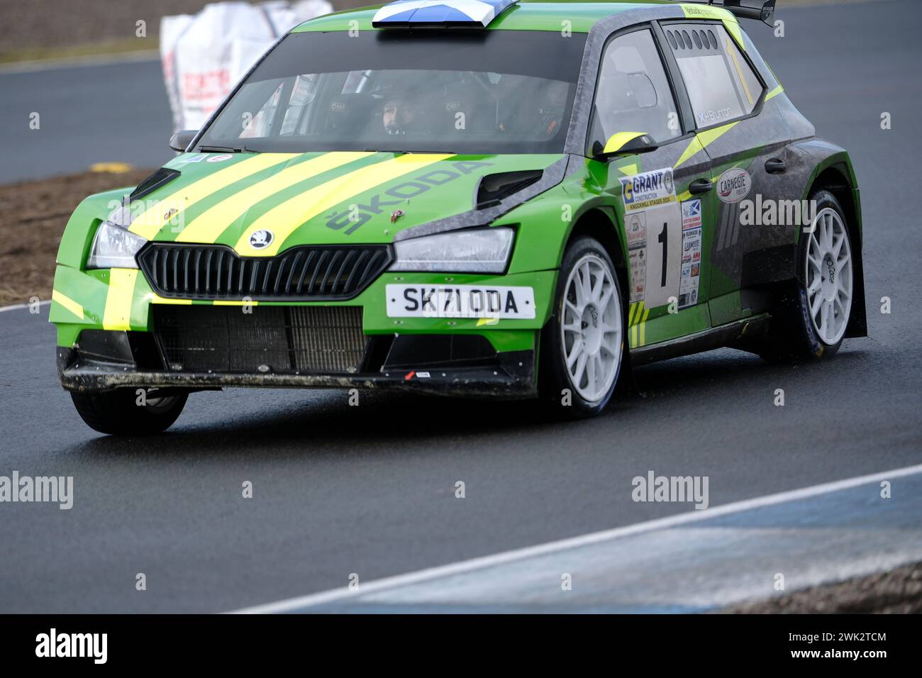 Dunfermline, UK. 18th Feb, 2024. Competitors take part in the single ...