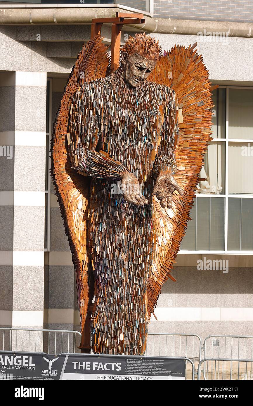 The Knife Angel residing outside the Royal Armouries at Leeds Dock in ...