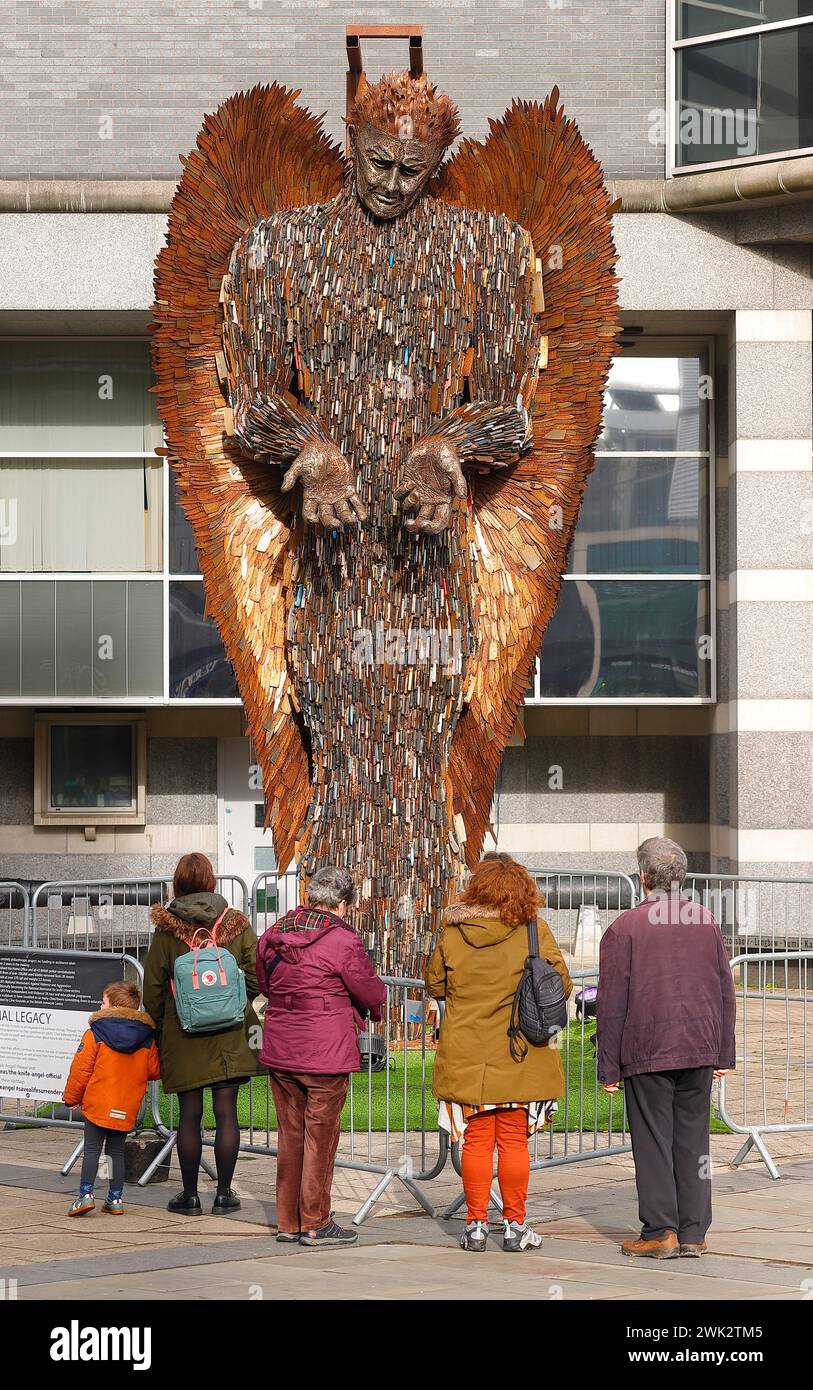 The Knife Angel residing outside the Royal Armouries at Leeds Dock in ...