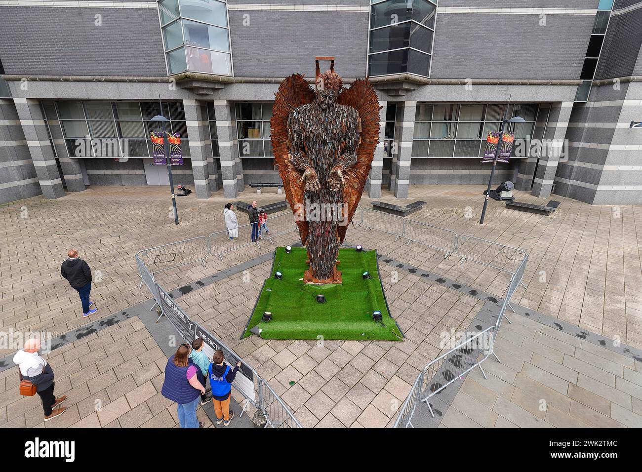 The Knife Angel residing outside the Royal Armouries at Leeds Dock in ...