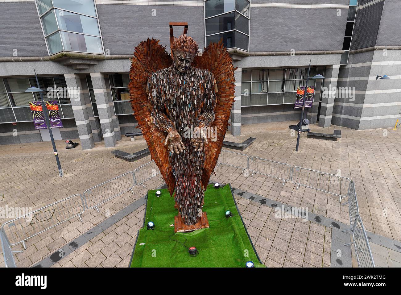 The Knife Angel residing outside the Royal Armouries at Leeds Dock in ...
