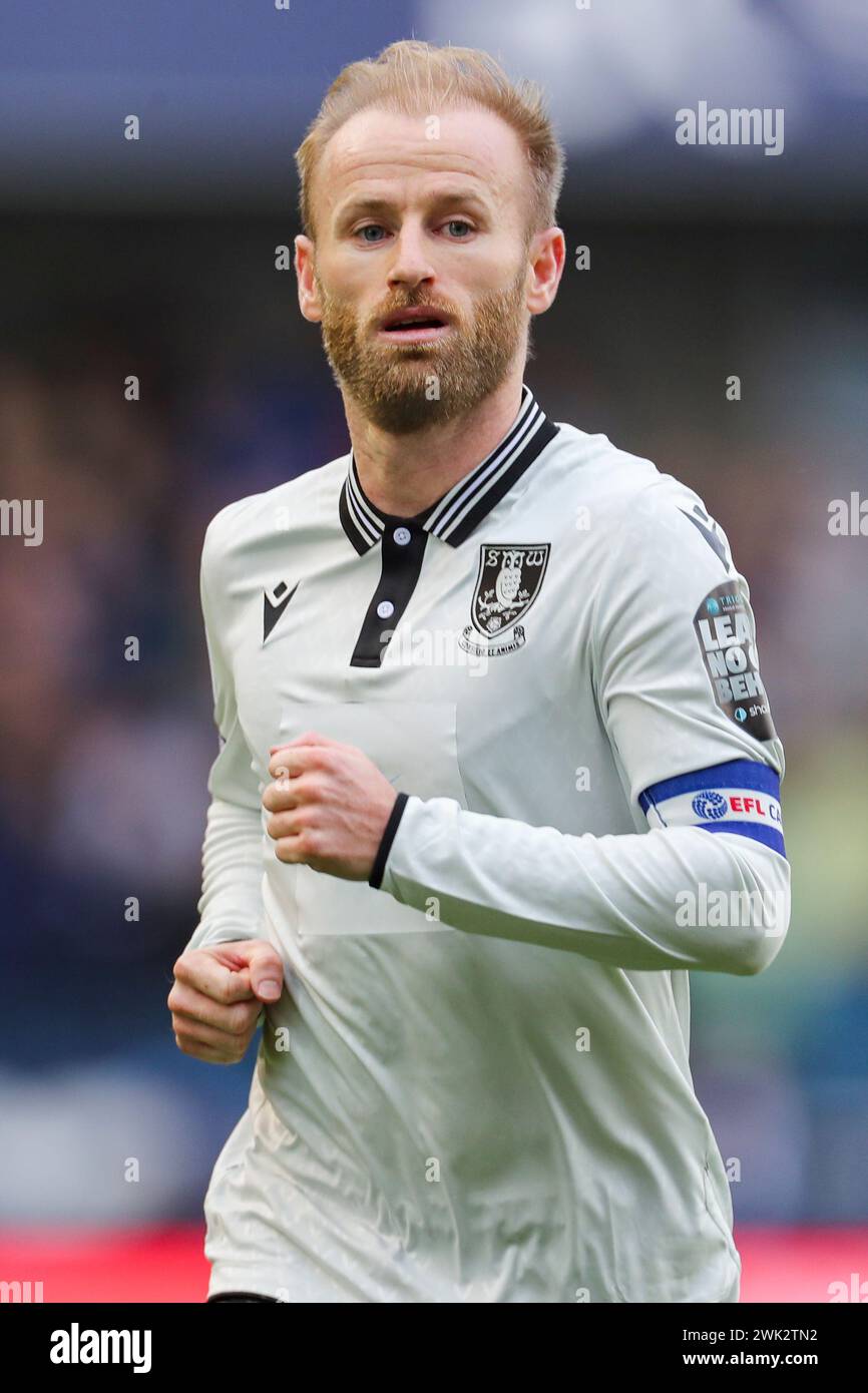 London, UK. 17th Feb, 2024. Sheffield Wednesday midfielder Barry Bannan ...