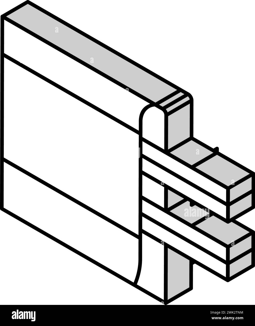 cable laying in skirting board isometric icon vector illustration Stock ...